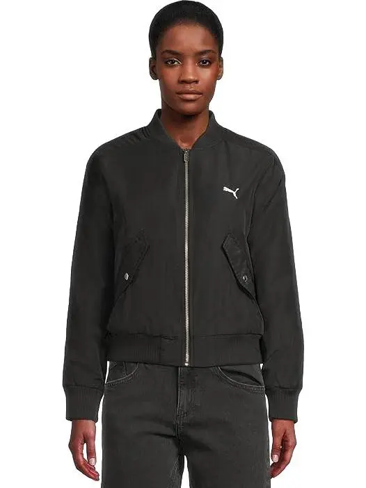PUMA T7 Satin Bomber Jacket - Black