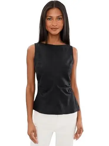 Madewell Boatneck Side Cinch Shell - Black