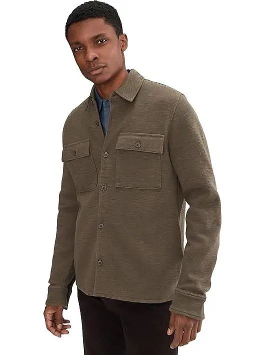 Vince Double Slub Shirt Jacket - Green
