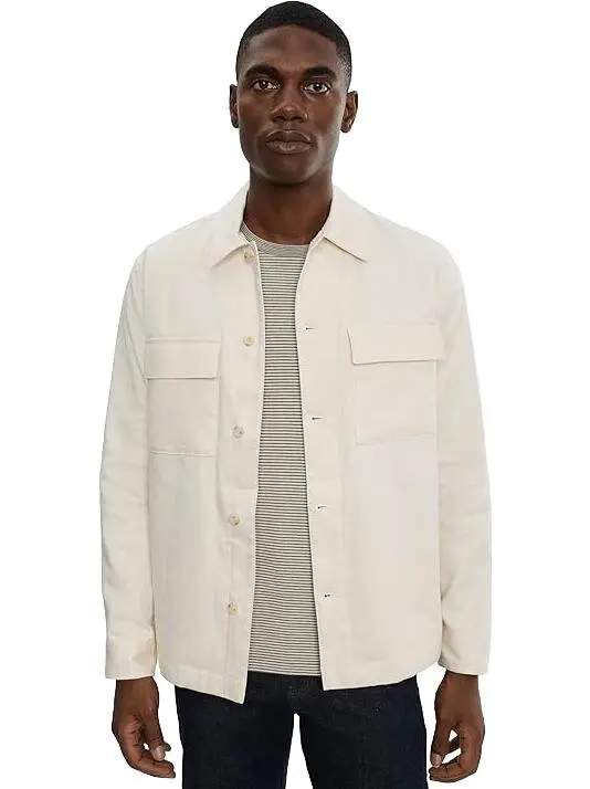 Vince Stretch Linen Chore Jacket - Bone