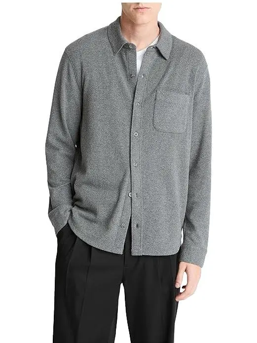 Vince Solid Knit Shirt Clothing Med H Grey - Gray