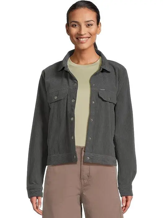 Columbia Blue Point Creek Corduroy Shirt Jacket - Gray