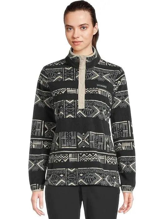 Columbia Benton Springs Printed 1/2 Snap - White