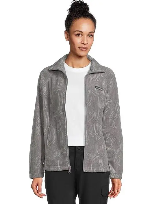Columbia Benton Springs Printed Full Zip Fleece Jacket - Gray