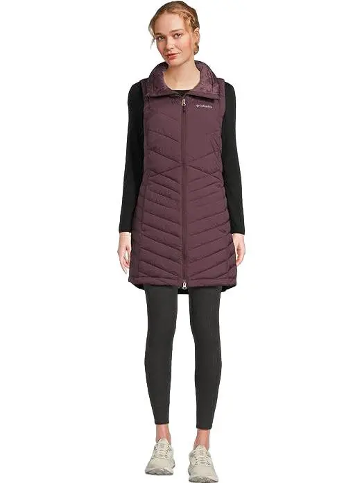 Columbia Joy Peak Ii Long Vest Coat - Burgundy