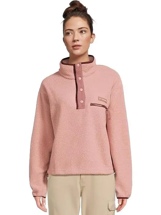 Columbia Helvetia Ii Cropped Half Snap Fleece - Pink