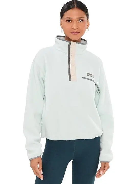Columbia Helvetia Ii Cropped Half Snap Fleece - Tea Light/dark Stone