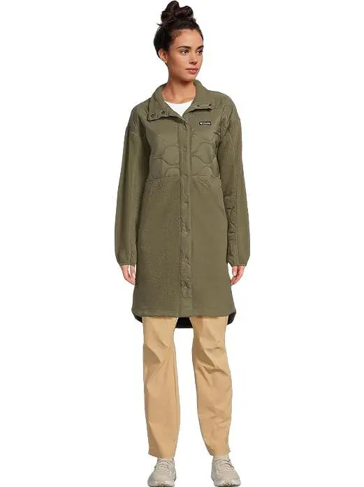 Columbia Cloud Point Long Fleece Coat - Green