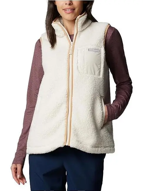 Columbia West Bend Vest Ii Zip-up Fleece Vest With Stand Collar - White