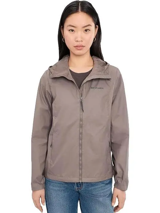 Columbia Scattered Showers Jacket With Collared Neckline And Hood - Brown