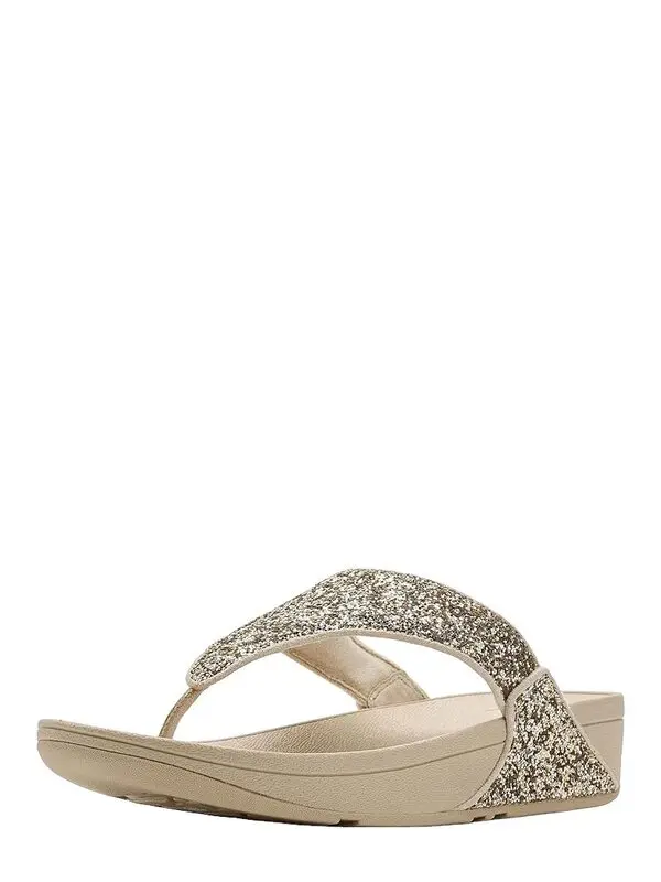 Fitflop Lulu Multi-tonal Glitter Toe-post Sandals - Gold