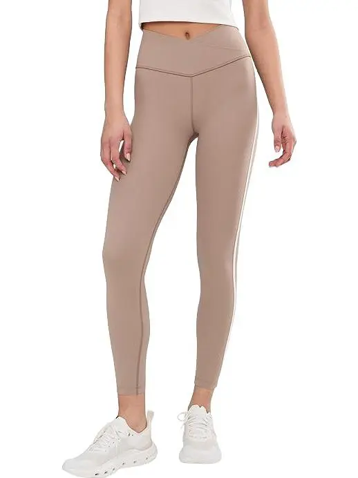 Splits59 Mia Rigor Legging W/ Stripe Workout /white - Beige