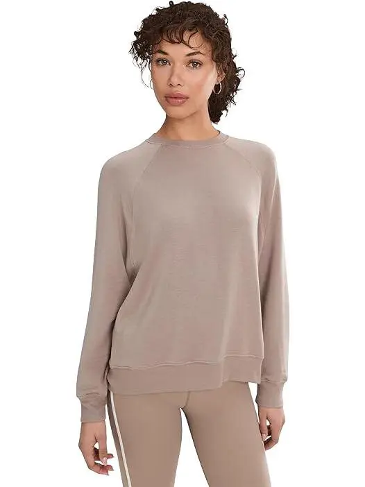 Splits59 Andie Oversized Fleece Sweatshirt - Beige