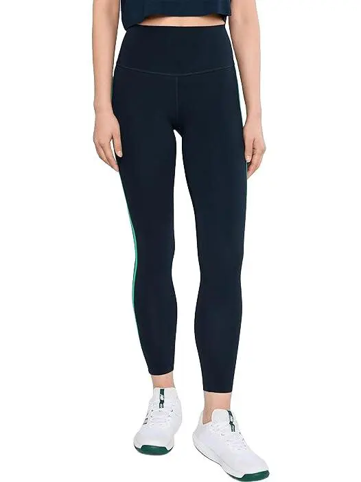 Splits59 Amber Airweight High Waist 7/8 Leggings With Contrast Side Stripe - Navy