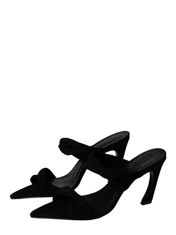 Schutz Meline Mule Stiletto Sandals - Black
