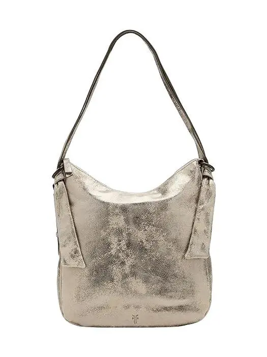 THE FRYE COMPANY Nora Leather Backpack Hobo Shoulder Bag - Bone