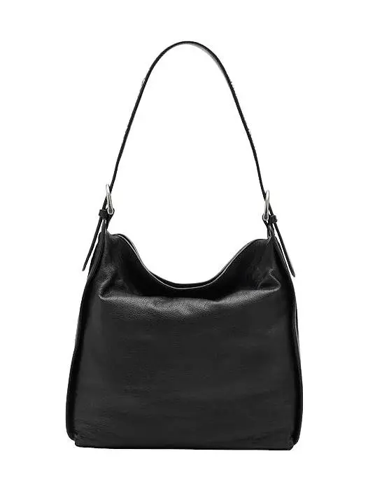 THE FRYE COMPANY Carla Studded Hobo Shoulder Handbag - Black