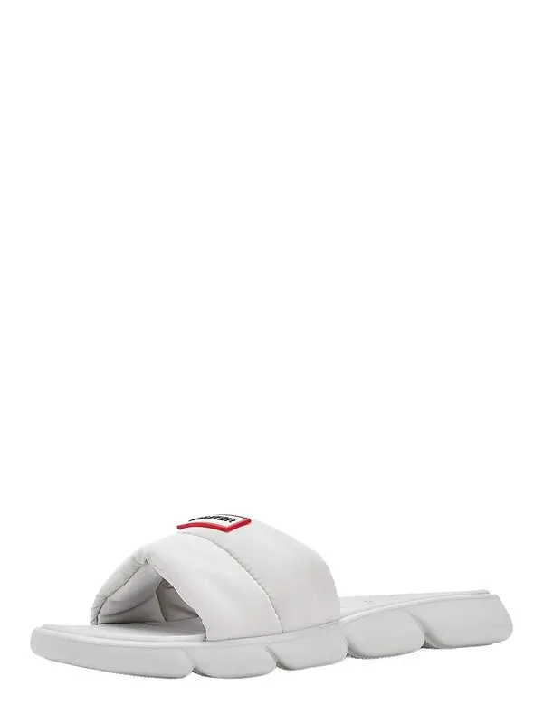 Hunter Coast Quilted Slide Sandals - Gray