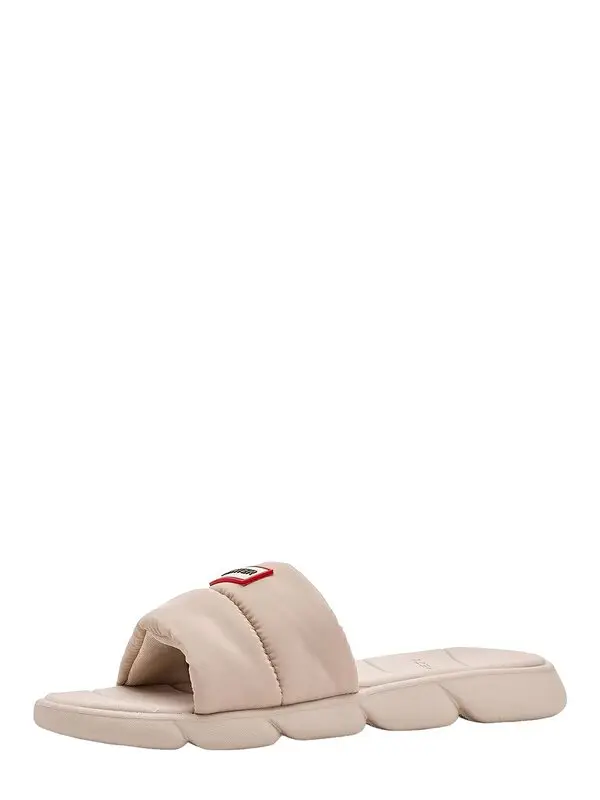 Hunter Coast Quilted Slide Sandals - Neutral
