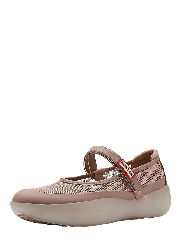 Hunter Mire Mesh Mary Jane Flats - Tan