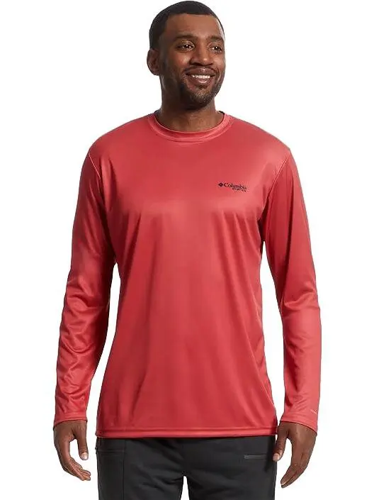 Columbia Terminal Tackle Long Sleeve Performance Shirt - Red