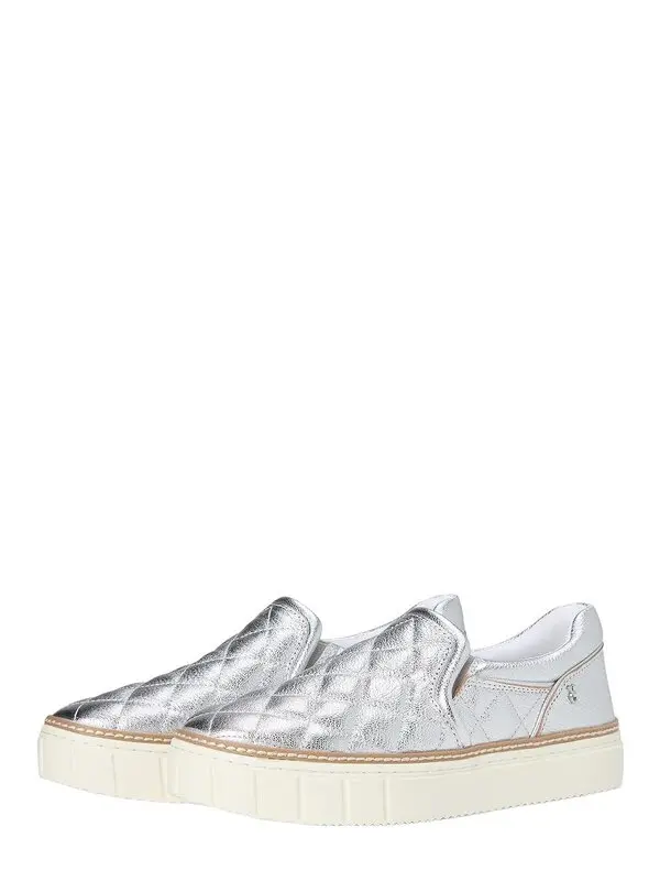 Vince Camuto Romie Quilted Slip-on Platform Sneakers - Silver