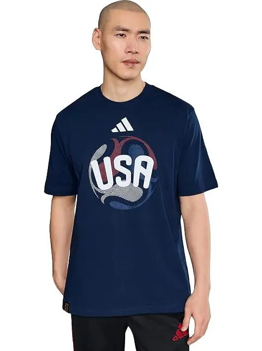 Adidas Fifa World Cup 2026 Usa T-shirt Workout Team Blue - Navy