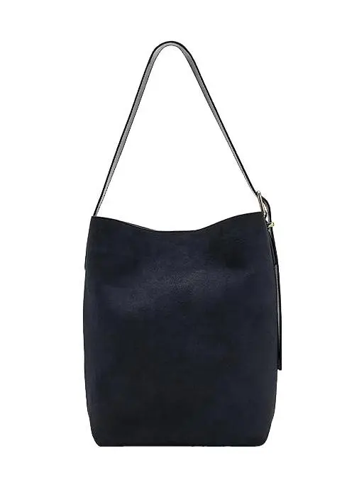 Madewell Essential Bucket Tote In Suede - Multi
