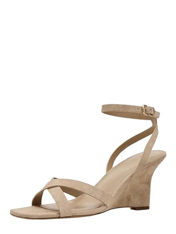 Vince Parma Strappy Wedge Sandals - Taupe