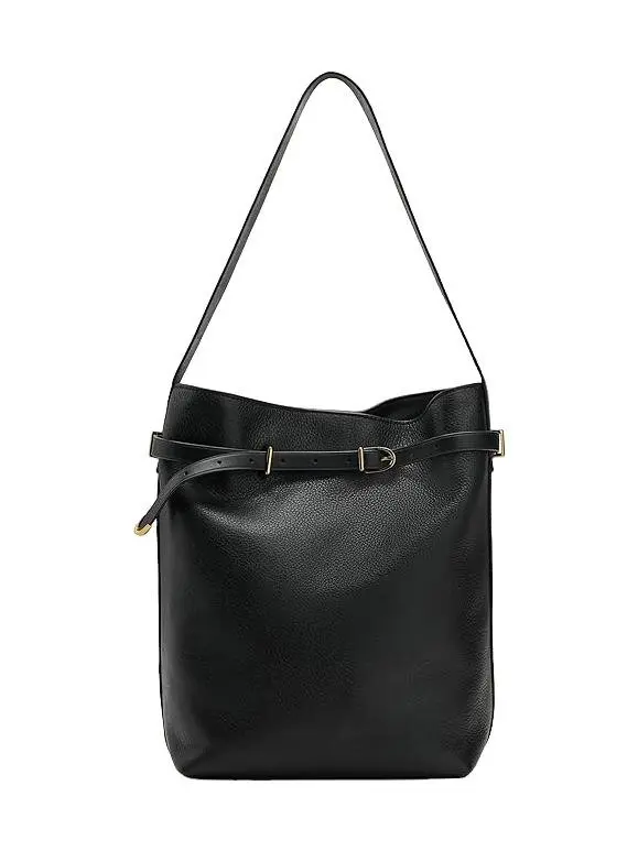 Madewell Belted Essentials Bucket Tote - Black