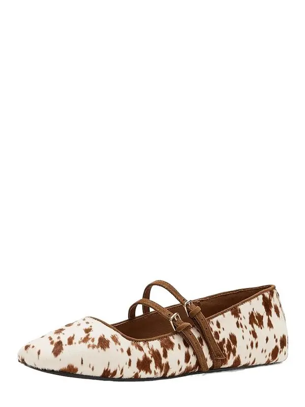 Madewell Greta Double-strap Haircalf Ballet Flats - Multi