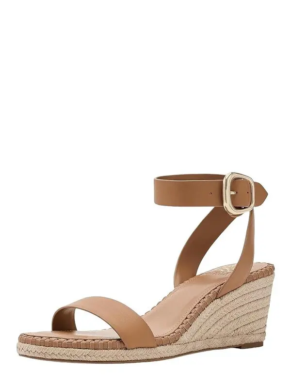 Vince Camuto Fainel Ankle Strap Espadrille Wedge Sandals - Brown