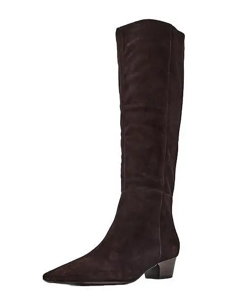 Madewell The Lexie Tall Boot In Suede - Brown