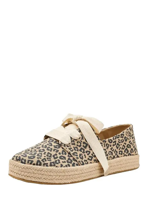 Toms Carolina Espadrille Flats With Lace-up Detail - Beige