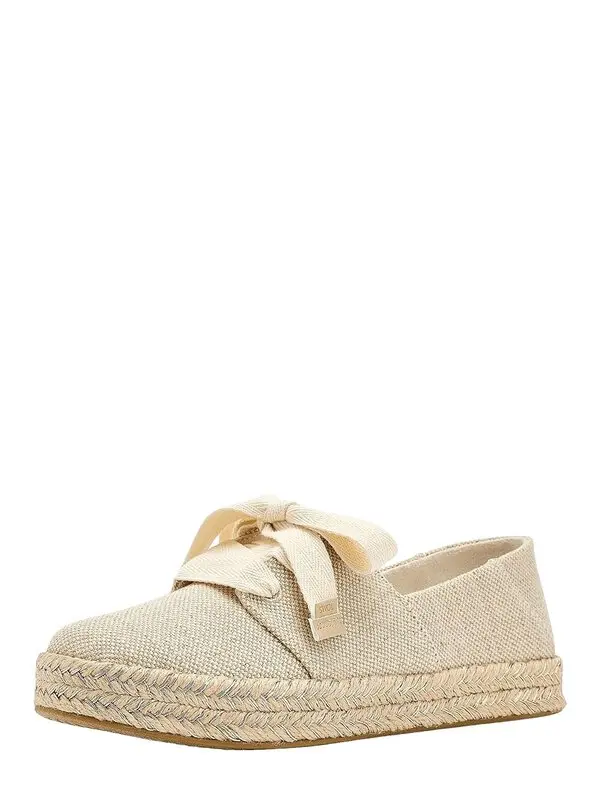 Toms Carolina Espadrille Flats With Lace-up Detail - Gold
