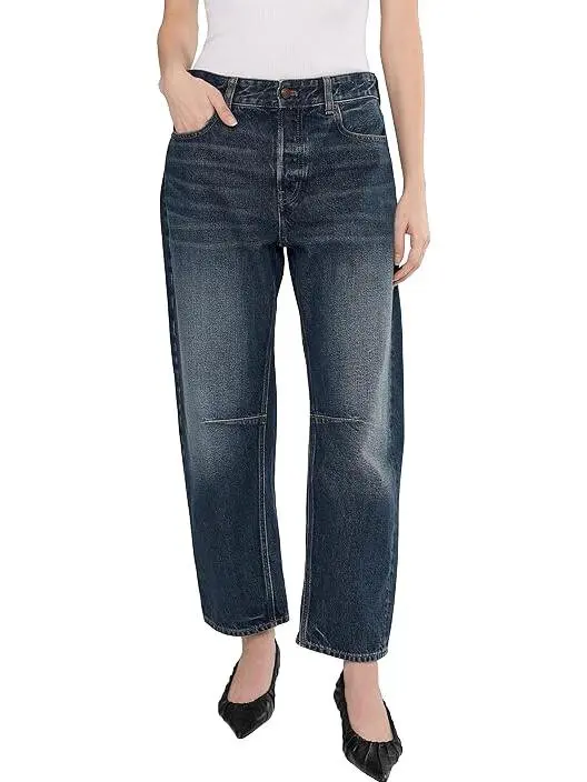 Madewell Darted Barrel Leg Jeans In Danver Wash - Blue