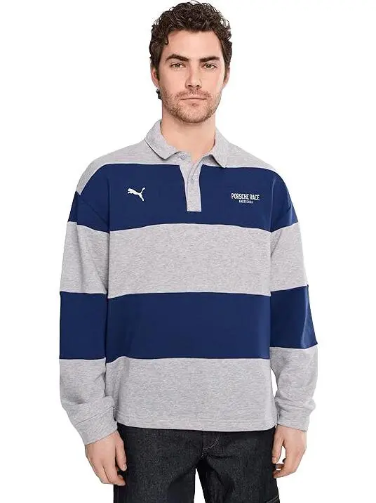 PUMA Porsche Legacy Striped Knit Sweatshirt - Blue