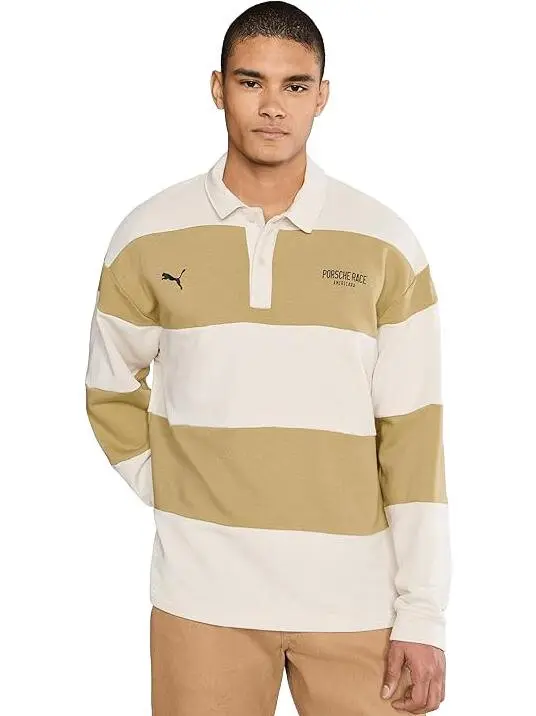 PUMA Porsche Legacy Striped Knit Sweatshirt - Tan