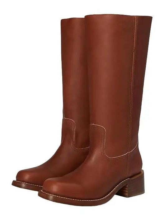 THE FRYE COMPANY Campus 14l Wide Calf Boots - Saddle