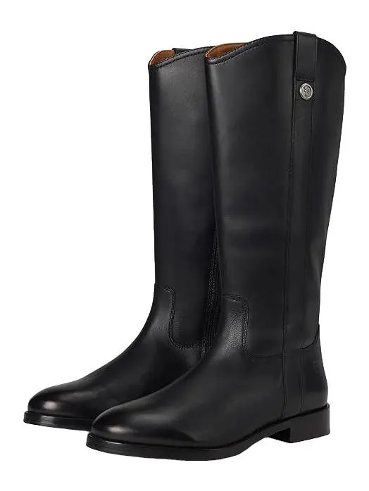 THE FRYE COMPANY Melissa Button Tall Inside Zip Boots - Black