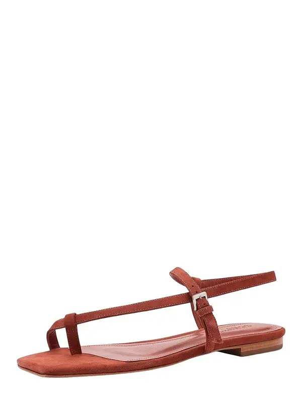 Schutz Lisa Leather Sandals - Red