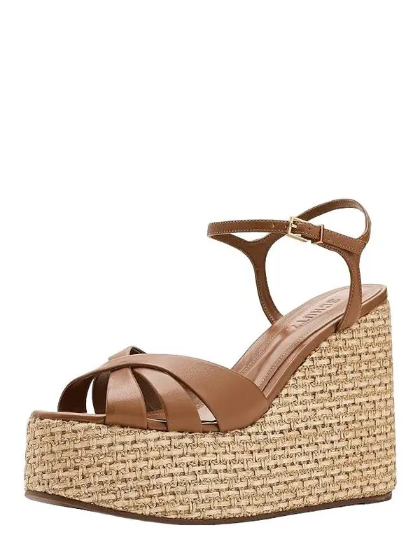 Schutz Keefa Wedge Sandals - Yellow
