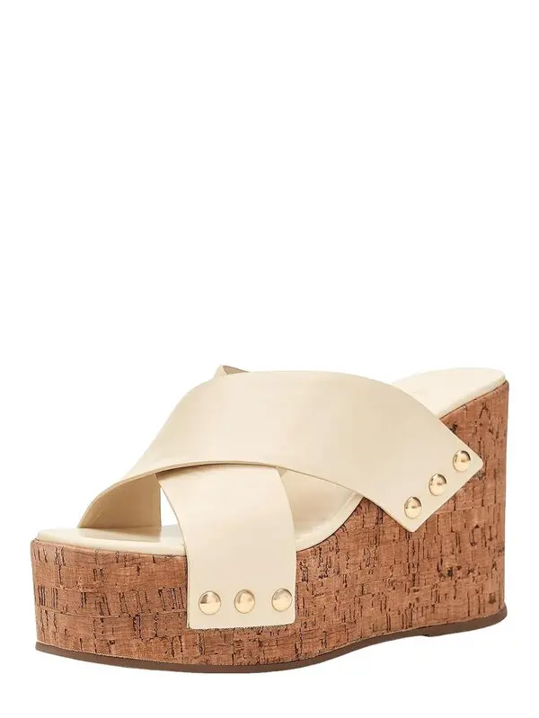 Schutz Serena Platform Wedge Sandals - Bone