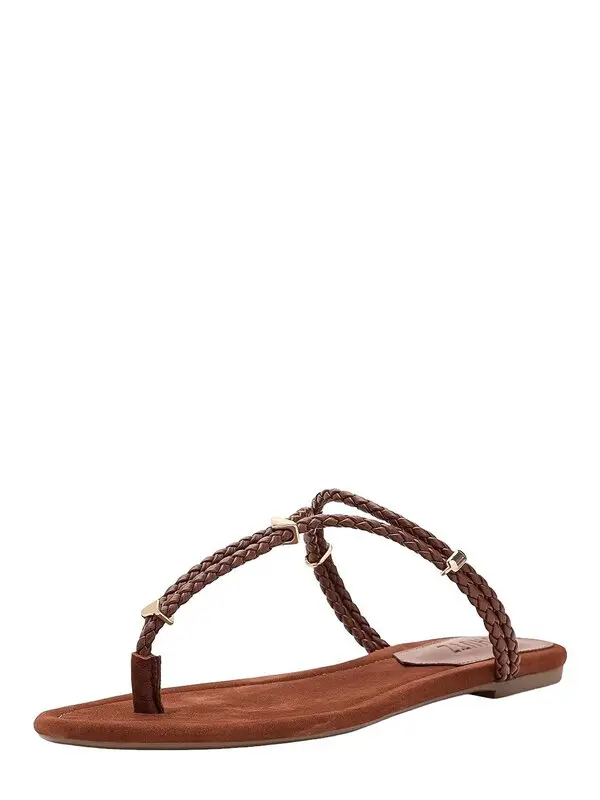 Schutz Cordelia Flat Sandals - Tan