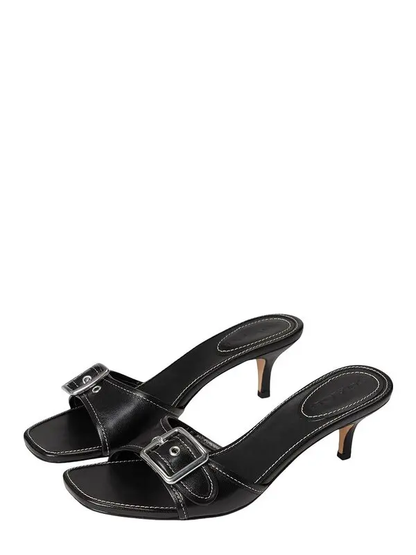 COACH Margot Sandals In Signature Jacquard - Black