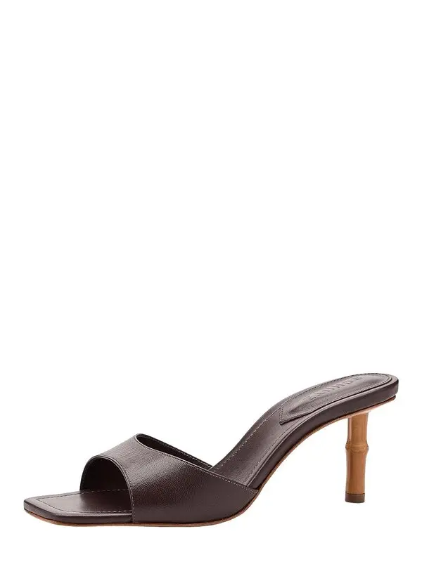 Schutz Leena Bamboo Stiletto Sandals - Brown