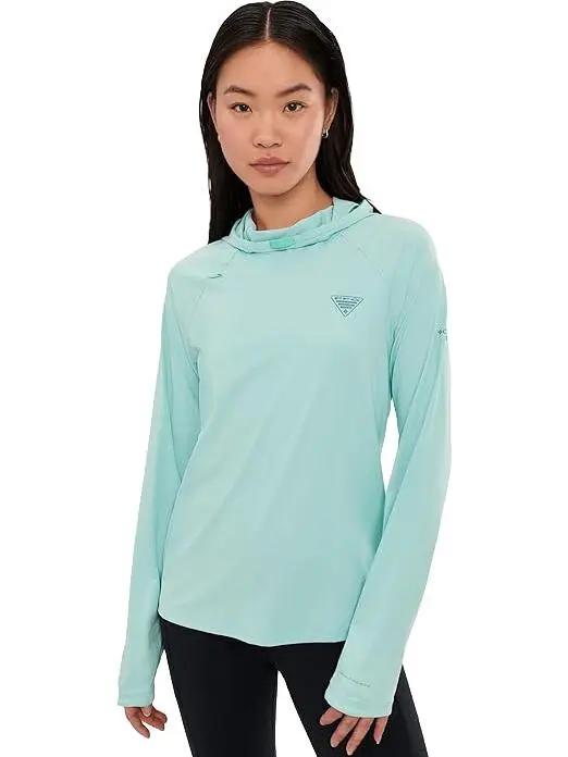 Columbia Pfg Wild Cast Sun Hoodie - Blue