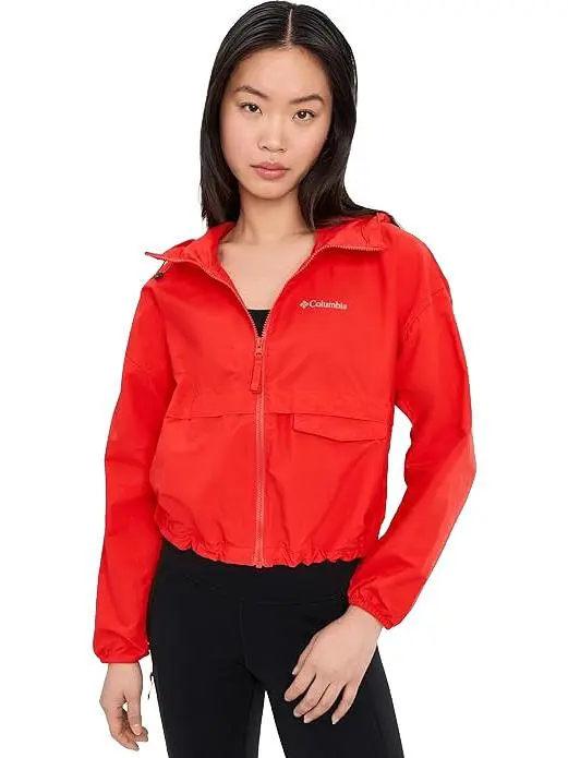 Columbia Spire Valley Cropped Windbreaker - Red