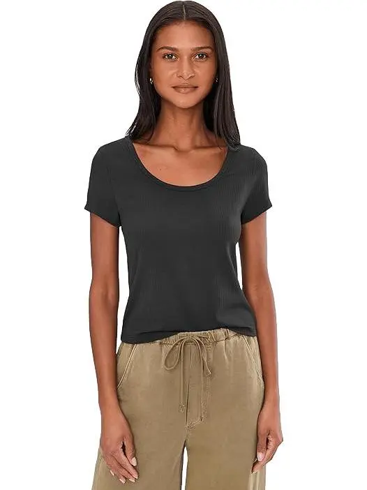 Columbia Pinetown Canyon Rib Short Sleeve Tee - Black