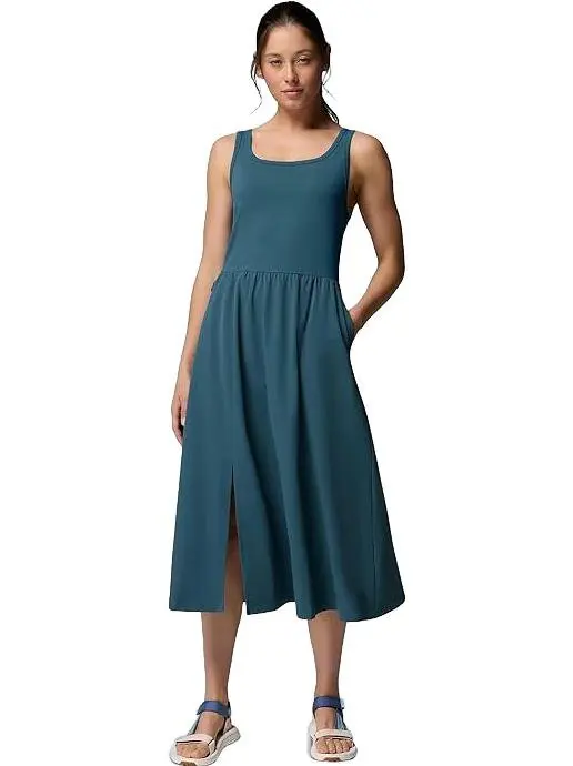Columbia Pinetown Canyon Rib Dress Sleeveless Midi Dress - Blue